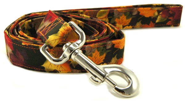 Autumn Leaves Dog Collars - Dog Leashes - Cat Collars from K9 Bytes, Inc.